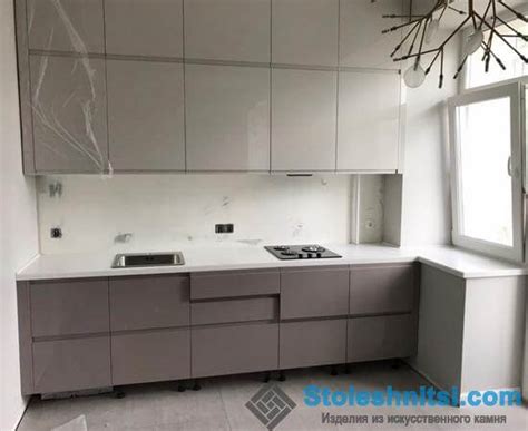 Столешницы из искусственного камня на заказ от производителя в Москве