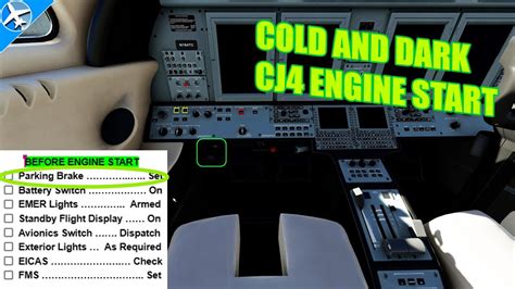 How To Start The Citation Cj4 Aau1 Microsoft Flight Simulator Youtube