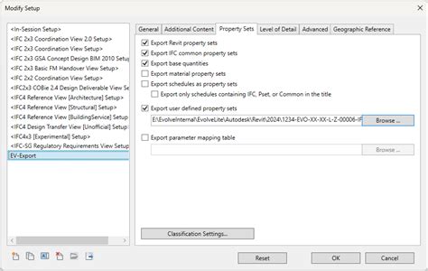 Revit Ifc Export 6 Classifications Evolve Consultancy
