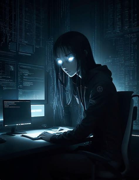 Premium Photo Young Adult Programmer Typing On Computer At Office Generated By Ai