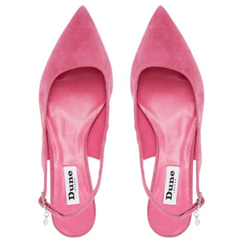 Dune Cathryn Slingback Kitten Heel Court Shoes In Pink Lyst