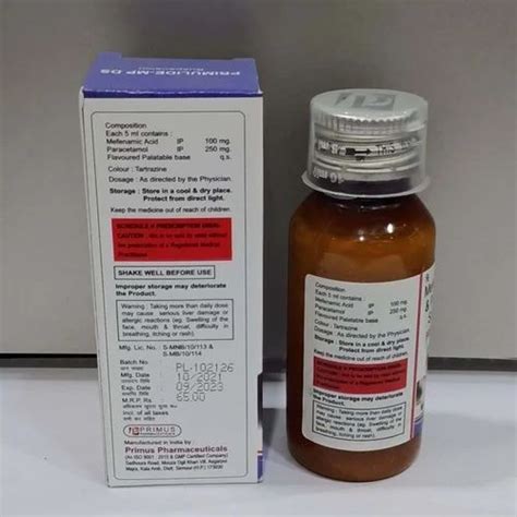 Mefenamic Acid And Paracetamol Suspension At Rs 52bottle Meftal P