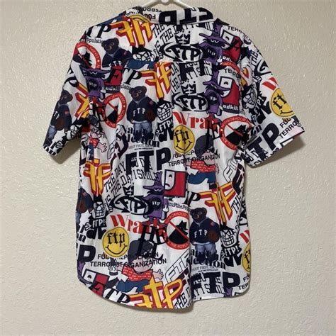 FTP ARCHIVE BUTTON DOWN WHITE SIZE MEDIUM 9 10 WORN Depop