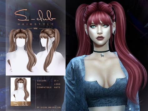 The Sims Resource Double Ponytail Hairstyle Harleen
