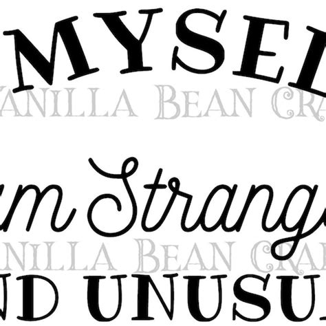 I Myself Am Strange Unusual SVG Etsy