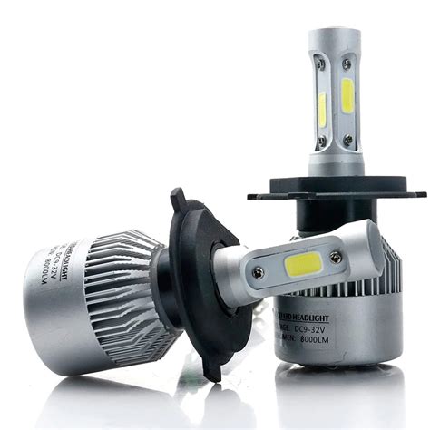 S2 72W 8000LM Car LED Headlight Bulbs H4 Led Bulb H7 H11 H13 9005 9006 COB Chips Hi Lo Beam Auto