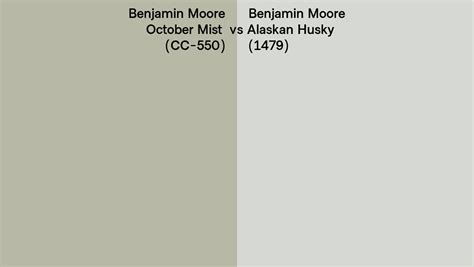 Benjamin Moore October Mist Vs Alaskan Husky Side By Side Comparison