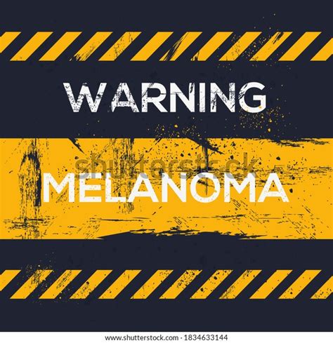 Warning Sign Melanoma Vector Illustration Vetor Stock Livre De