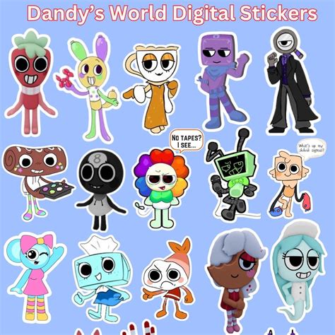 Dandy World Sticker Etsy