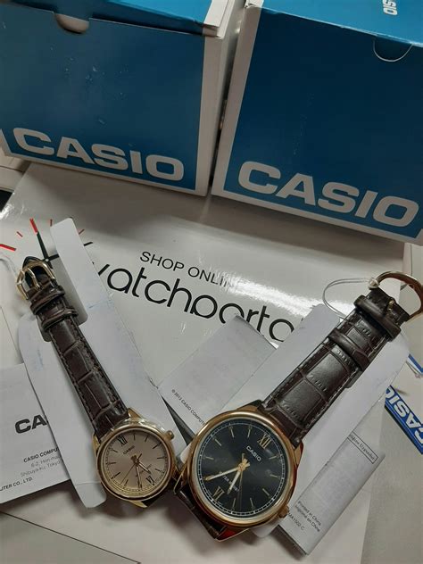 Casio Ltp V005gl 9a Brown Leather Strap Watch For Women