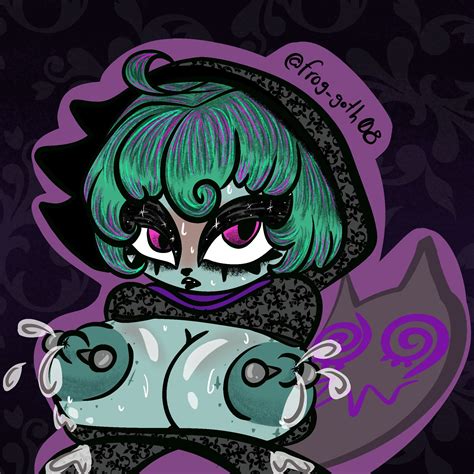 Rule 34 1girls Blue Body Blue Nipples Blush Breast Squeeze Breasts Breasts Out Clothed Frog