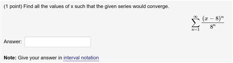 Solved 1 Point Find All The Values Of X Such That The Chegg Com