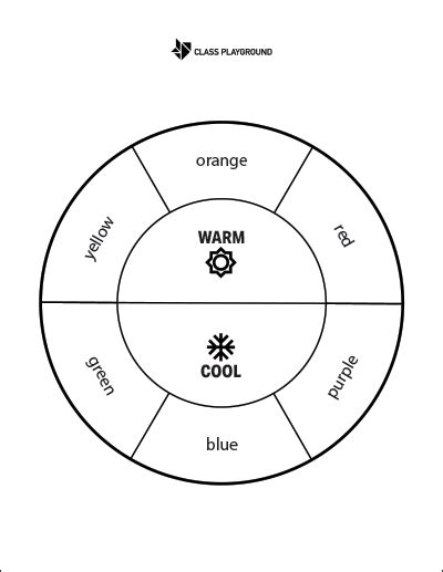 Printable Warm Cool Color Wheel