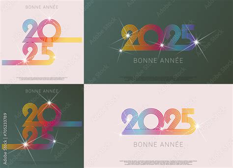 Bonne année meilleurs vœux 2025 vecteur pour affiche bannière
