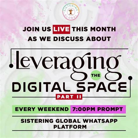 Join Sistering Whatsapp For Digital Insights Sistering Global Posted