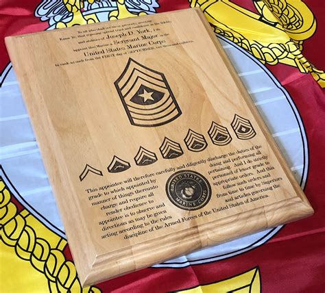Marine Corps Staff Nco Promotion Plaque Usmc Customized Etsy In 2022