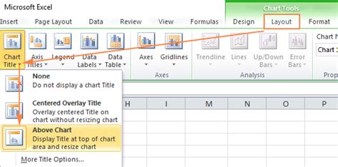 Chart Elements Arrow Excel 2010