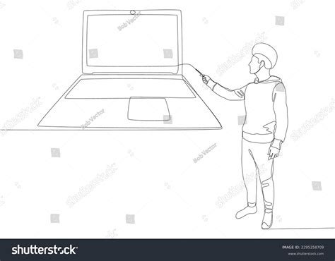 One Continuous Line Man Pointing Finger Stock Vector Royalty Free 2295258709 Shutterstock