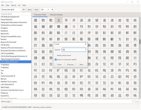 Feature Request Browse Unihan Information · Character Map Uwp