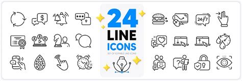 화상 회의 터치스크린 제스처 및 잠금 회선 아이콘의 아이콘 세트 웹앱용 벡터 24시간에 대한 스톡 벡터 아트 및 기타 이미지 24시간 3차원 형태 검색 Istock