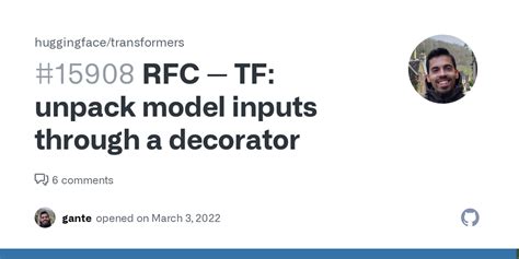 Rfc Tf Unpack Model Inputs Through A Decorator · Issue 15908