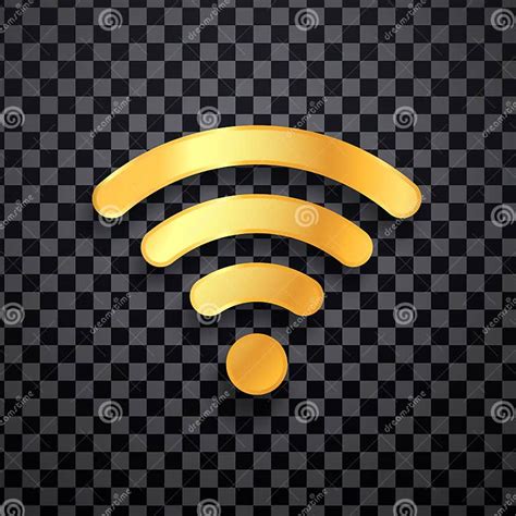 Golden Wifi矢量图图标 Gold Wi Fi Wireless Sign 透明背景上的孤立wi Fi徽标 库存例证 插画 包括有 金黄 联络 166521960