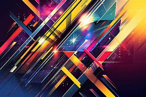 Abstract Geometric Shapes Background Premium Ai Generated Image
