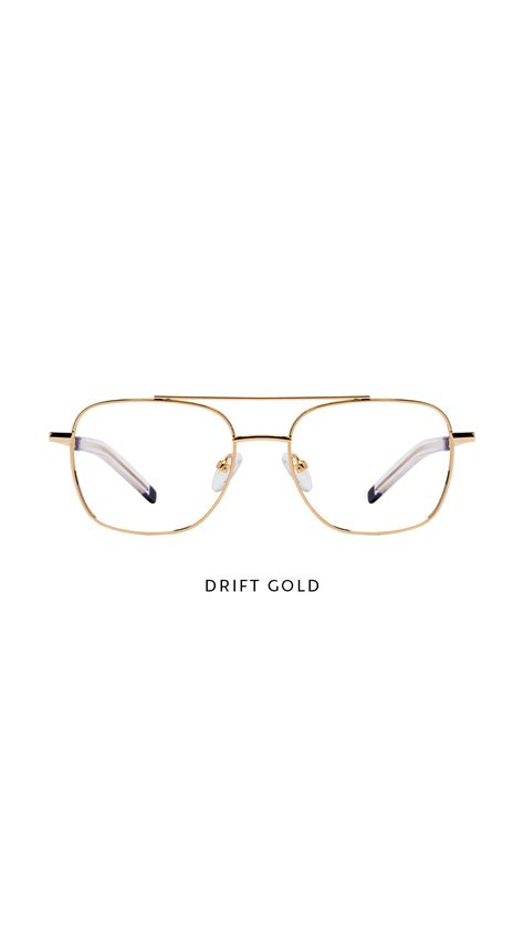 Mens Eyeglasses Dirft Gold Eye Wear Glasses Fancy Glasses Mens