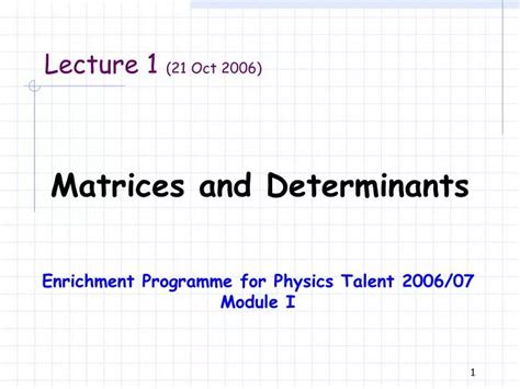 PPT Matrices And Determinants PowerPoint Presentation Free Download ID 252694