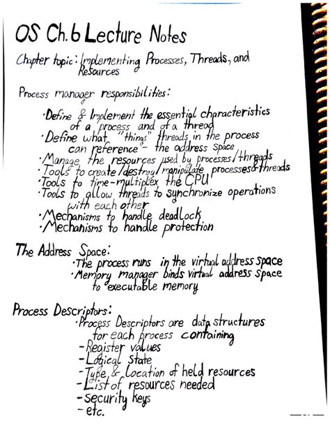 Os Chapter 6 Lecture Notes Os Ch Lecture Notes Chapter Topic