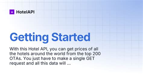 Getting Started Hotelapi