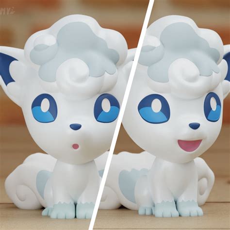 Cute Alola Vulpix 3d Printed Pokemon Statue Figure Model Desk