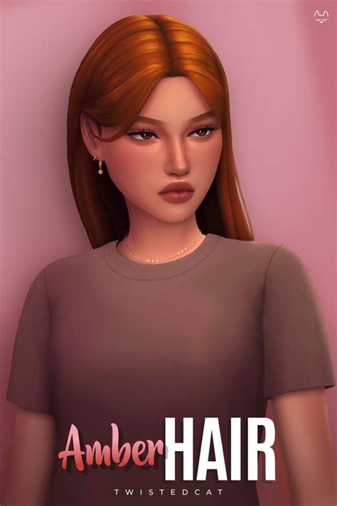 Amber Hair TwistedCat Sims Hair Sims 4 Dresses Sims