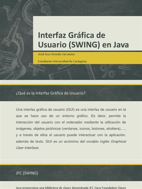Componentes Swing Pdf Java Lenguaje De Programación Interfaces