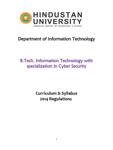 B Tech Cyber Security Pdf Pdf Test Assessment University And College Admission