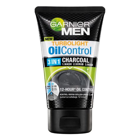 Garnier Men Turbo Light Oil Control 3in1 Charcoal 100ml Shopee Malaysia
