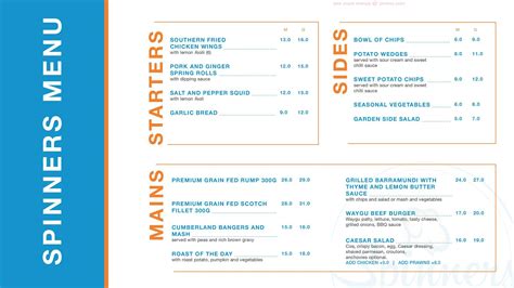 Carta Del Restaurante Wyong Rsl Wyong Wyong Rsl Club 15 Margaret St