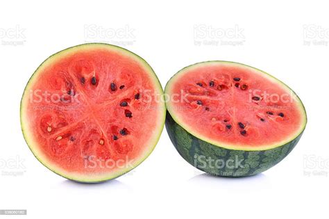 얇게 썬 잘 익은 워터멜론 흰색 바탕에 흰색 배경 0명에 대한 스톡 사진 및 기타 이미지 0명 과일 멜론 Istock