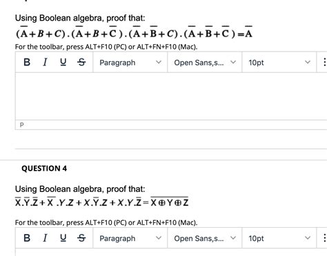 Solved Using Boolean Algebra Proof That Chegg
