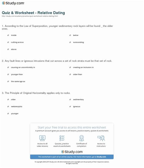 50 Relative Dating Worksheet Answer Key Chessmuseum Template Library