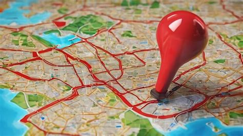 Premium Ai Image 3d Illustration Of Red Locator Sign On Map