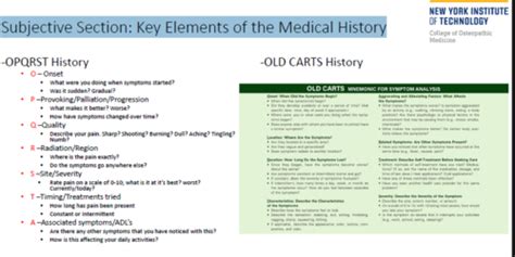 Lecture Omm Mini Lecture Omm Documentation Flashcards Quizlet