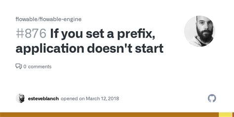 if you set a prefix application doesn t start · issue 876 · flowable