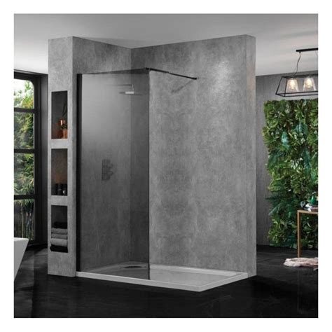 Aquadart Wetroom Smoked Glass 10mm Available In Different Sizes