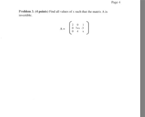 Solved Page 4 Problem 3 4 Points Find All Values Of X