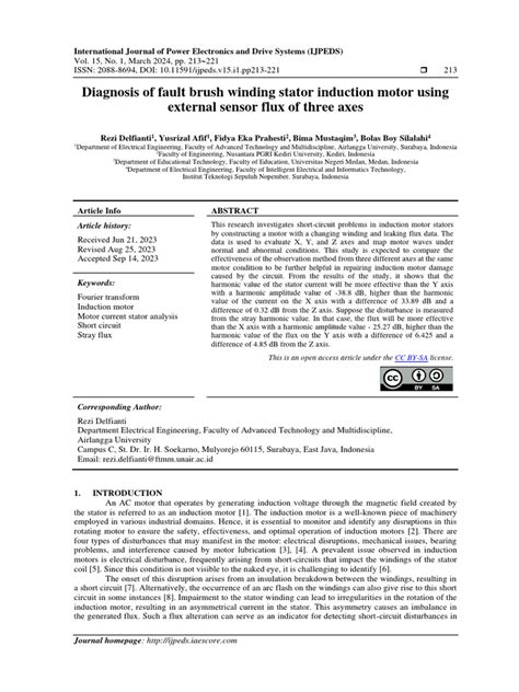 diagnosis of fault brush winding stator induction motor using external