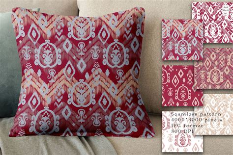 Ikat Seamless Pattern Design Cuts