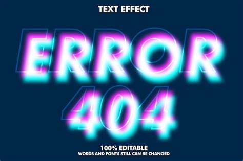 premium vector error glitch text effect