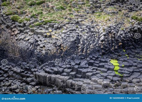 Polygonal Basalt Lava Rock Columns Of The Giant`s Causeway Editorial