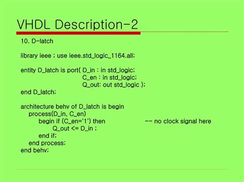 Ppt Vhdl Description 2 Powerpoint Presentation Free Download Id